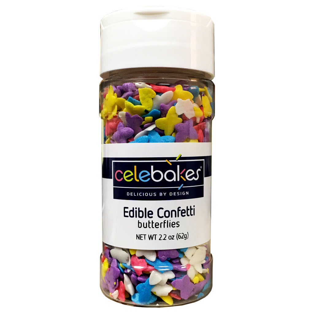 Butterflies Edible Confetti, 2.2 oz, (62.4 g ) - Papagino Foods Inc.