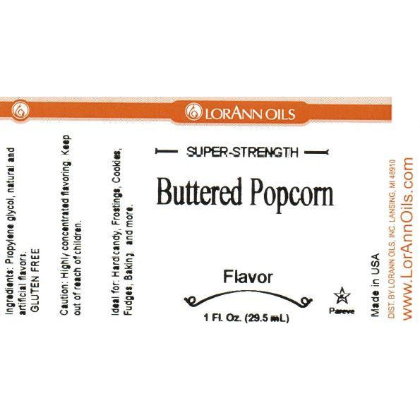 LorAnn Oils Buttered Popcorn Flavor - 1 OZ # 0892-0500 - Papagino Foods ...